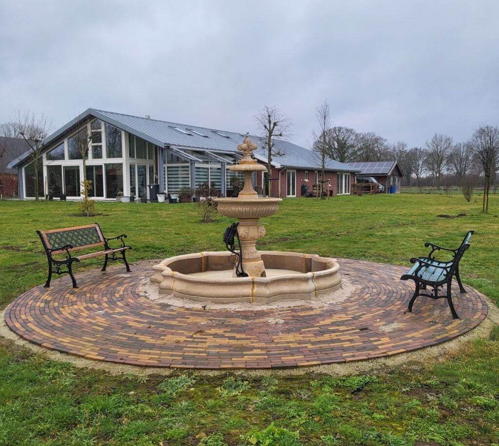 Fontein 33 rand 110 terra cotta look - Toscana Garden