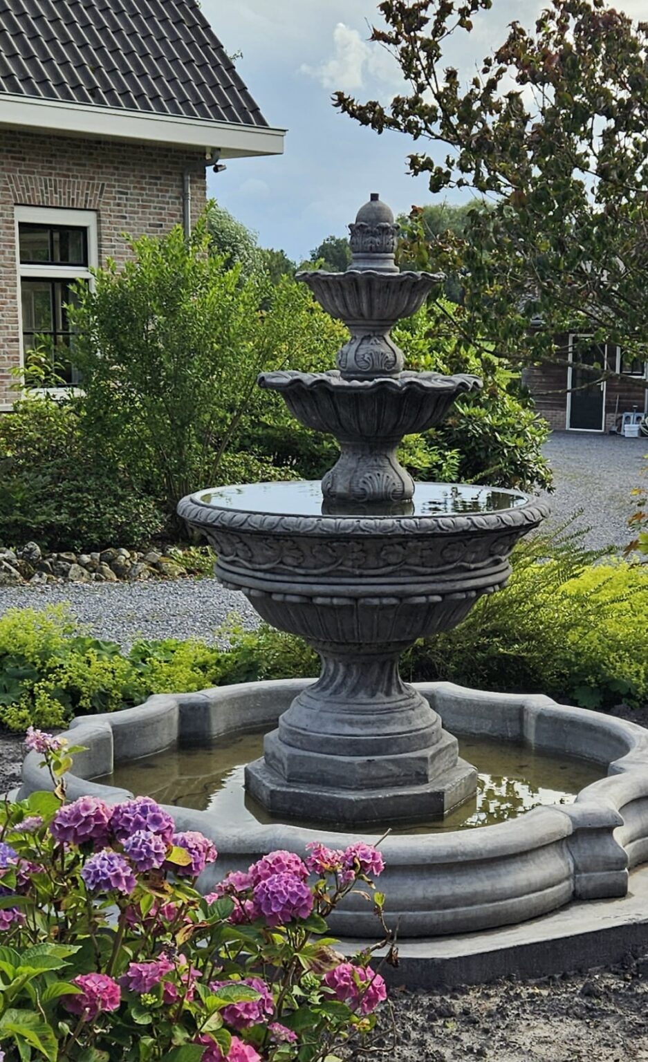 Fontein 37c rand 102 antraciet look - Toscana Garden